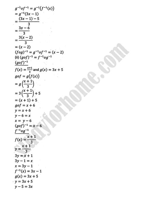 Review Exercise 2 Functions And Limits Mathematics 12th