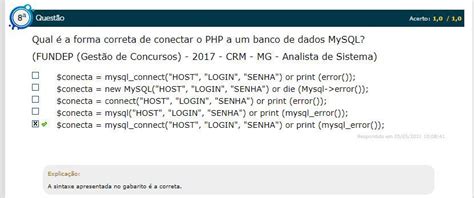 Dos códigos PHP apresentados em cada uma das alternativas abaixo