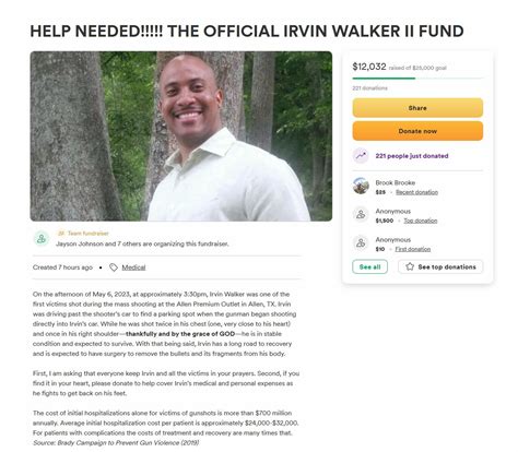 Steve Lookner On Twitter From A Verified Gofundme Irvin Was Driving