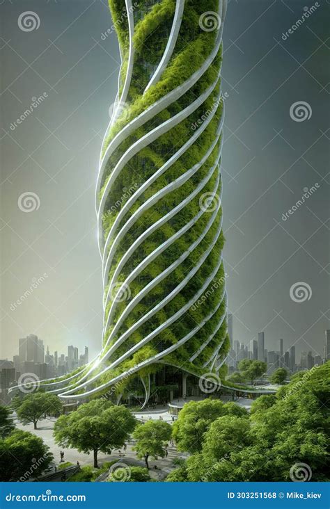 Bio Organic Architecture Concept Art Stock Illustration Illustration Of Nature Modern 303251568