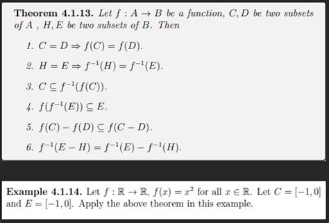 Solved Theorem 4113 Let Fa→b Be A Function Cd Be Two