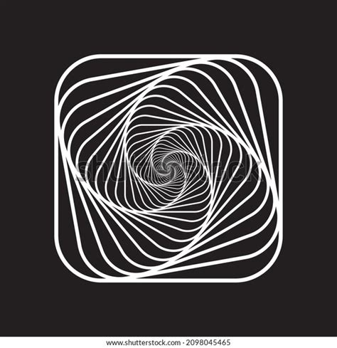 Abstract White Spirograph Rotates Square Logo Stock Vector Royalty Free 2098045465 Shutterstock
