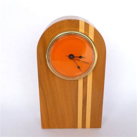 Orange Vintage Clock For Mod Vintage Home Decor