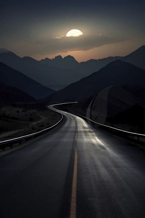 دانلود پس زمینه منظره جاده و کوهستان دانلود رایگان فایل لایه باز، Psd