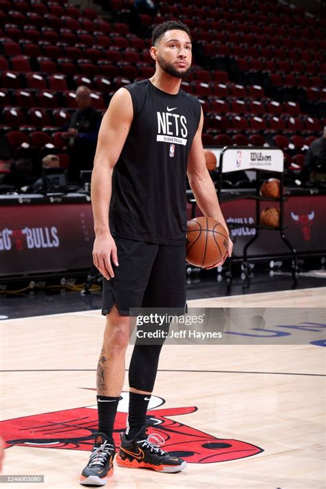 Ben Simmons Of The Brooklyn Nets Warms Up Before The Game Against The