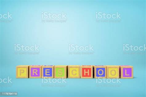 파란색 배경에 알파벳 장난감 블록의 3d 렌더링 3차원 형태에 대한 스톡 사진 및 기타 이미지 3차원 형태 개념 건설 산업 Istock