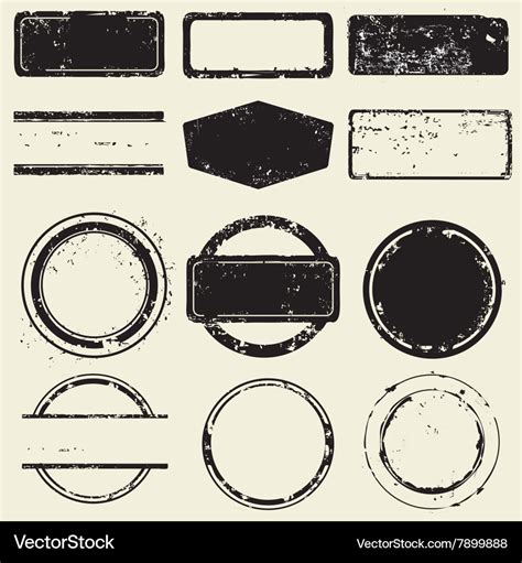 Collection Of Stamps Frames Royalty Free Vector Image