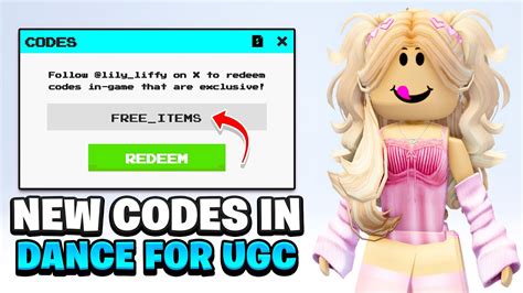 ALL NEW WORKING CODES FREE ITEMS IN DANCE FOR UGC 2025 YouTube