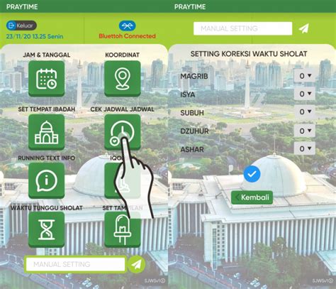 Setting Jadwal Waktu Shalat Jws Melalui Bluetooth Sepixel