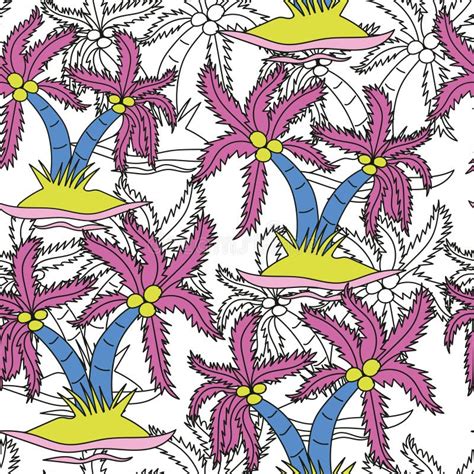 Coconut Tree The Seamless Vector Pattern Design Stock Vector Illustration Of Abstract