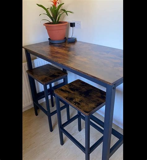 Τραπέζι Κουζίνας Μπαρ Ψηλό Τραπέζι με 2 και 4 Σκαμπό Μπαρ Πάγκος Τραπέ Olagiatoepiplo