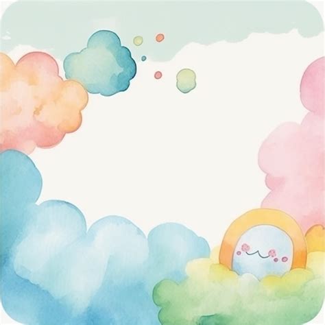 Uma moldura colorida um arco íris e as palavras feliz nele