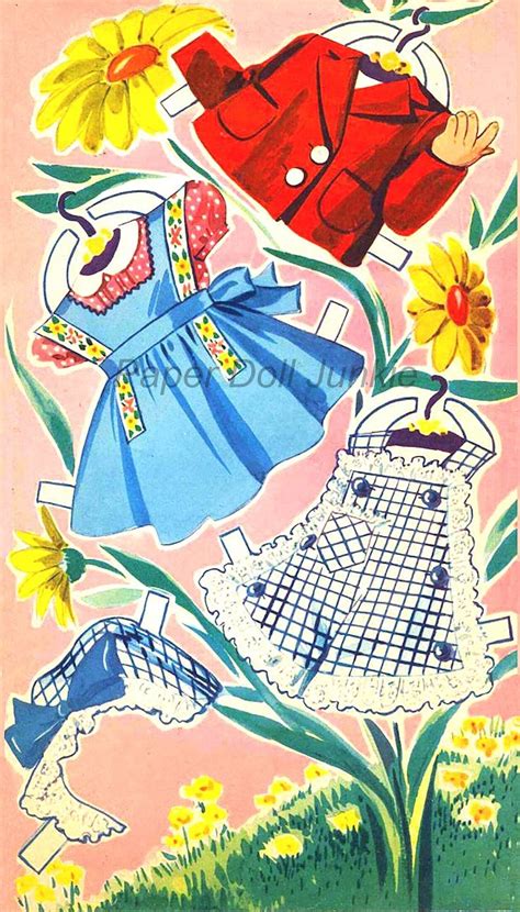 Jill And Her Trunk Full Of Clothes Vintage Paper Doll Set Printable