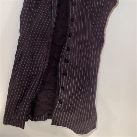 Dickies Pin Stripe Button Down Shirt Dress Size Small Depop