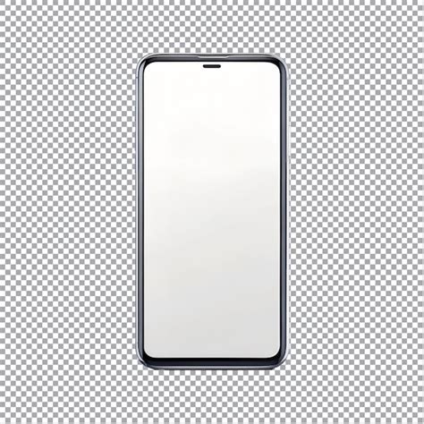 빈 화면의 스마트폰 투명한 배경에 고립된 스마트폰 모형 프리미엄 Ai 생성 벡터