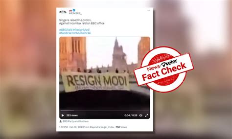 Old Anti Modi Protest Video Falsely Linked To Recent It Survey In Bbc