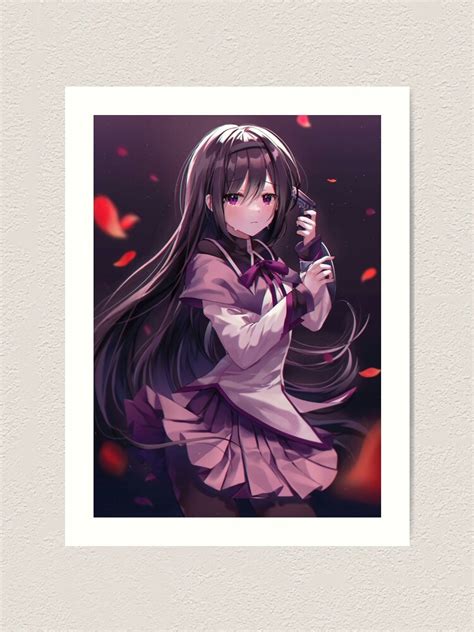 Homura Akemi Magia Record Artistic Drawing Art Print For Sale By