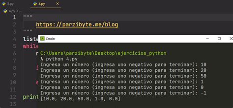 Python Solicitar Números Hasta Que Uno Sea Negativo Parzibytes Blog