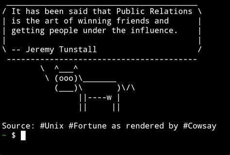 Quotes And Wisdom On Linkedin Unix Fortune Cowsay Quotes And Wisdom On Linkedin Unix Fortune Cowsay