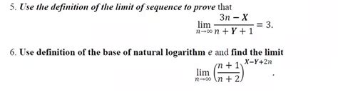Solved 5 Use The Definition Of The Limit Of Sequence To Chegg Com