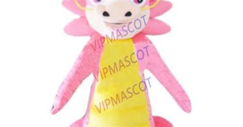 Hot Sale Cute Adult Cartoon Cute Pink Happy Dragon Mascot Costume Suit
