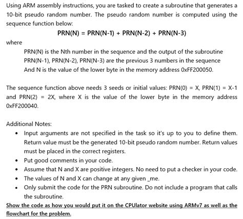 Using Arm Assembly Instructions You Are Tasked To