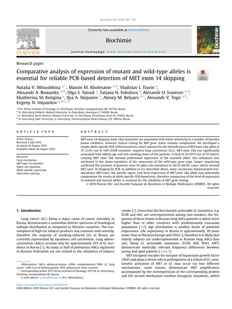 Pdf Comparative Analysis Of Expression Of Mutant And Wild Type