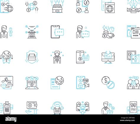 E Commerce Market Linear Icons Set Online Retail Digital Marketplace Shopping Web Virtual