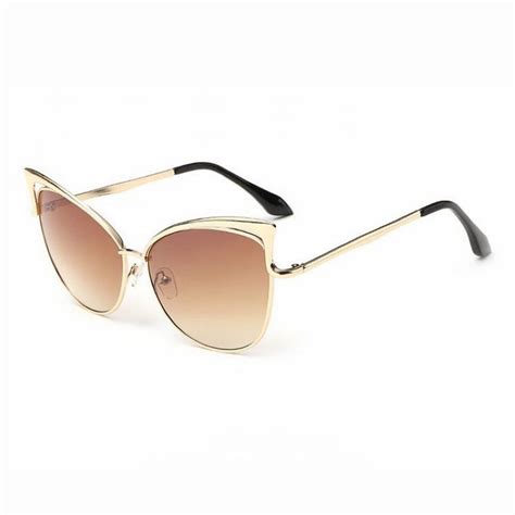 Womens Gold Sunglasses