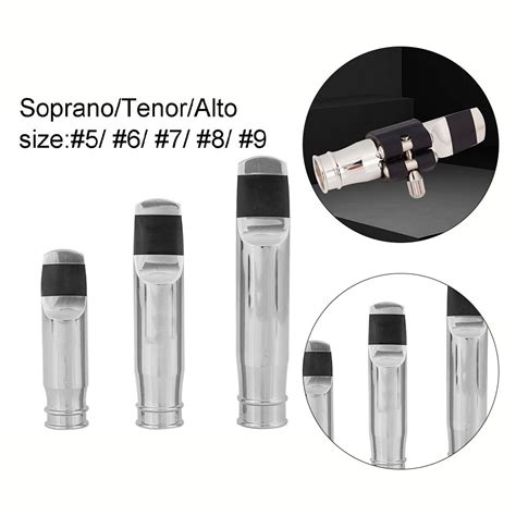 Afqh Saxophone Metal Mouthpiece With Reed Clip For Tenor Soprano Alto