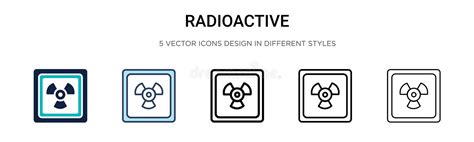 Radioactive Symbol Icon In Filled Thin Line Outline And Stroke Style Vector Illustration Of