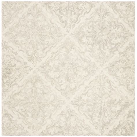 Safavieh Blossom Letty 6 X 6 Ft Wool Ivorygray Square Indoor Floral