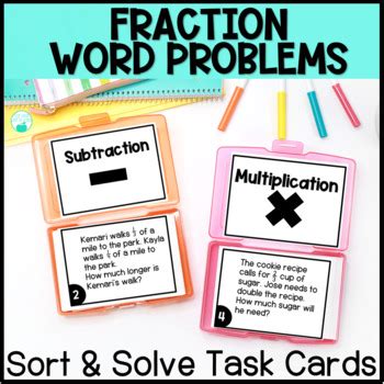 Word Problem Operations Sort Solve BUNDLE TpT