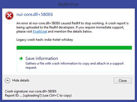 Crash At Start Up Nui Coredll5b0e6india Hotel Whiskey Redm