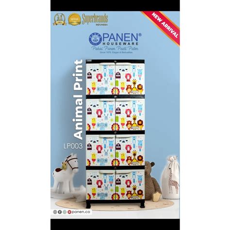 Jual Lemari Plastik 4 TINGKAT Susun Jumbo Anak Serbaguna Panen Shopee
