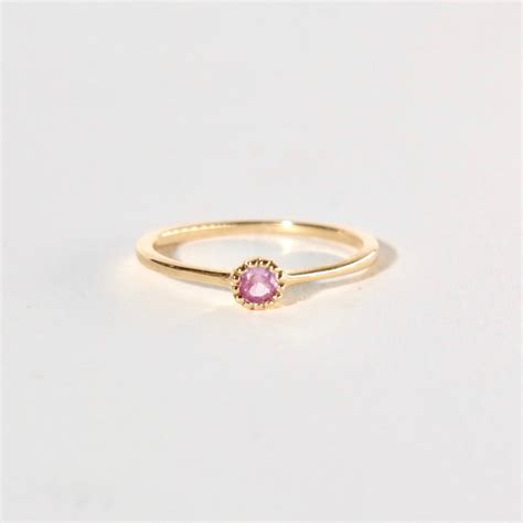Single Pink Sapphire Clementine Ring Holiday Stunners