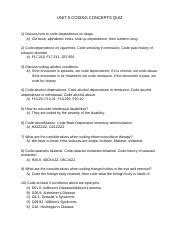 UNIT CODING CONCEPTS QUIZ Docx UNIT CODING CONCEPTS QUIZ Discuss How To Code Dependence