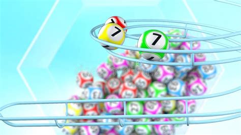 The Number 777 Make Up The Rolling Out Bingo Balls Stock Footage