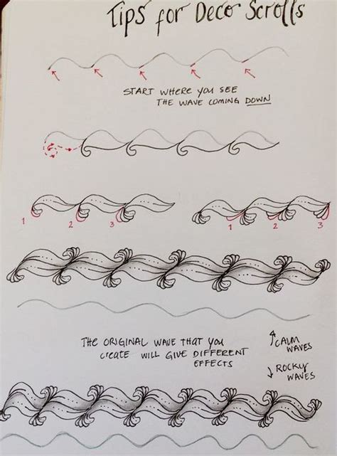 Deco Scrolls New Tangle Pattern Created By Gabriela Garcia A K A