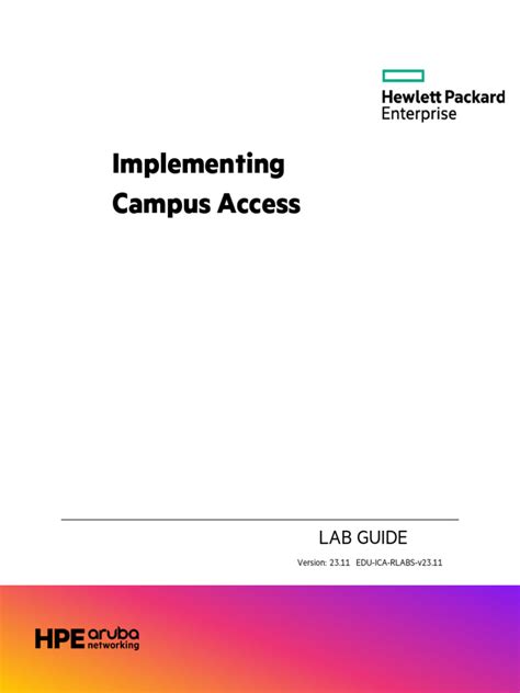Implementing Campus Access V2311 Lab Guide V23 Pdf Internet