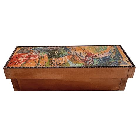 COFFRET PLUMIER motifs végétaux Louis Carton