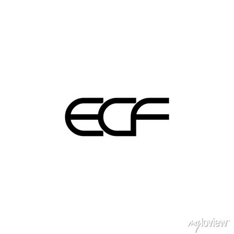 Ecf Letter Original Monogram Logo Design • Wall Stickers Label Style Financial