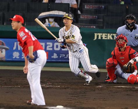 3回無死二塁、糸原は中犠飛を放つ（投手・野村）（撮影・大森 寛明） スポニチ Sponichi Annex 野球