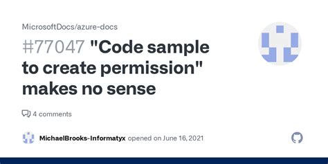 Code Sample To Create Permission Makes No Sense · Issue 77047 · Microsoftdocsazure Docs · Github