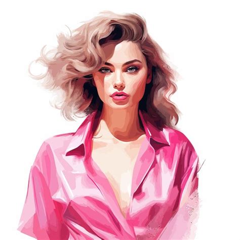Premium Vector Beauty Woman In Pink Clothes Vector