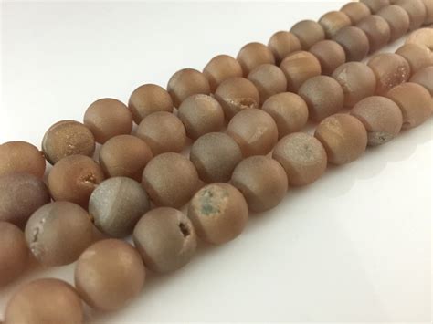 Matte Agate Druzy Beads Titanium Druzy Ball Beads Round Druzy Agate
