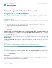 Database Design Assignment 1 Pdf Database Design 5915 And Database