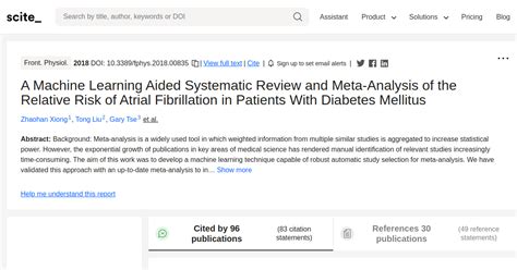 A Machine Learning Aided Systematic Review And Meta Analysis Of The