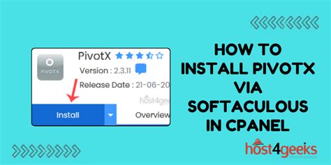How To Install PivotX Via Softaculous In CPanel Host4Geeks LLC