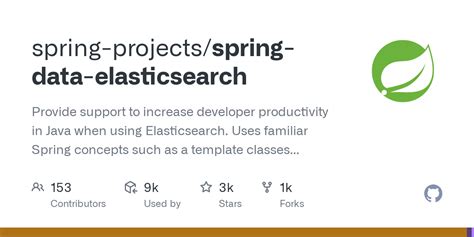 Github Spring Projectsspring Data Elasticsearch Provide Support To Increase Developer
